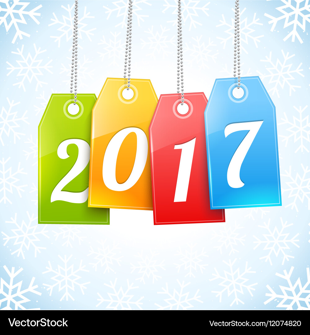 Happy new year greetings card Royalty Free Vector Image