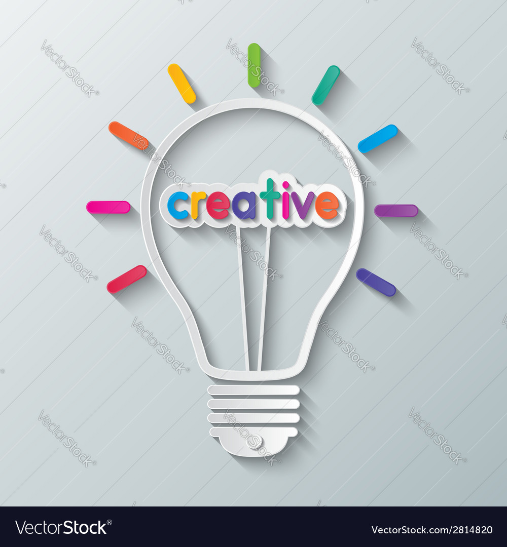 Idea creative light bulb Royalty Free Vector Image