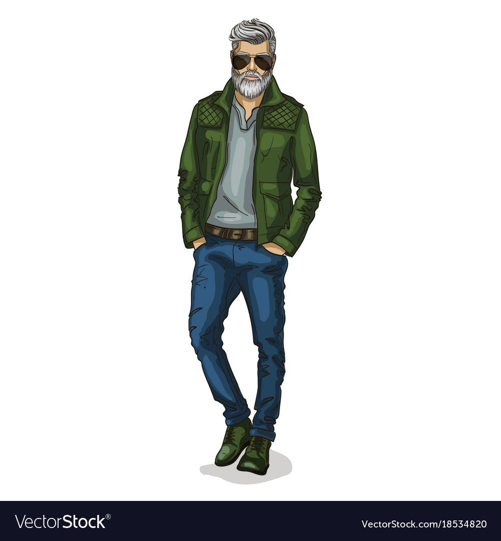 Man model Royalty Free Vector Image - VectorStock