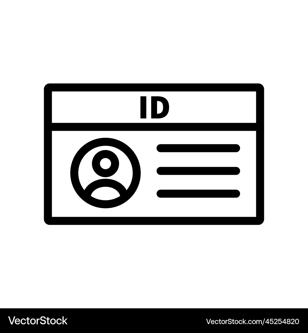 Person icon and id card icon or identification Vector Image