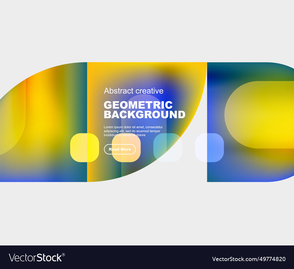 Round triangle and square composition Royalty Free Vector
