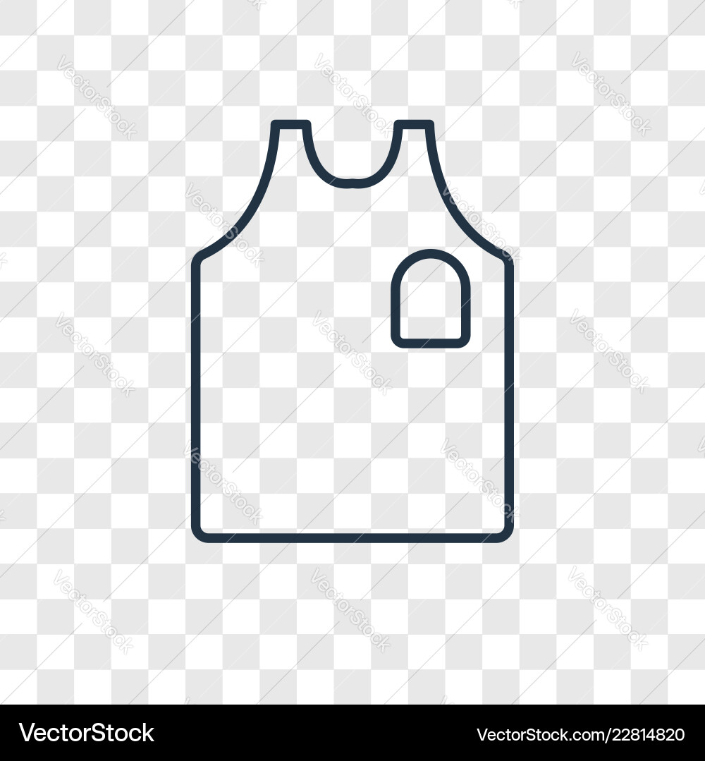 Shirt concept linear icon isolated on transparent Vector Image
