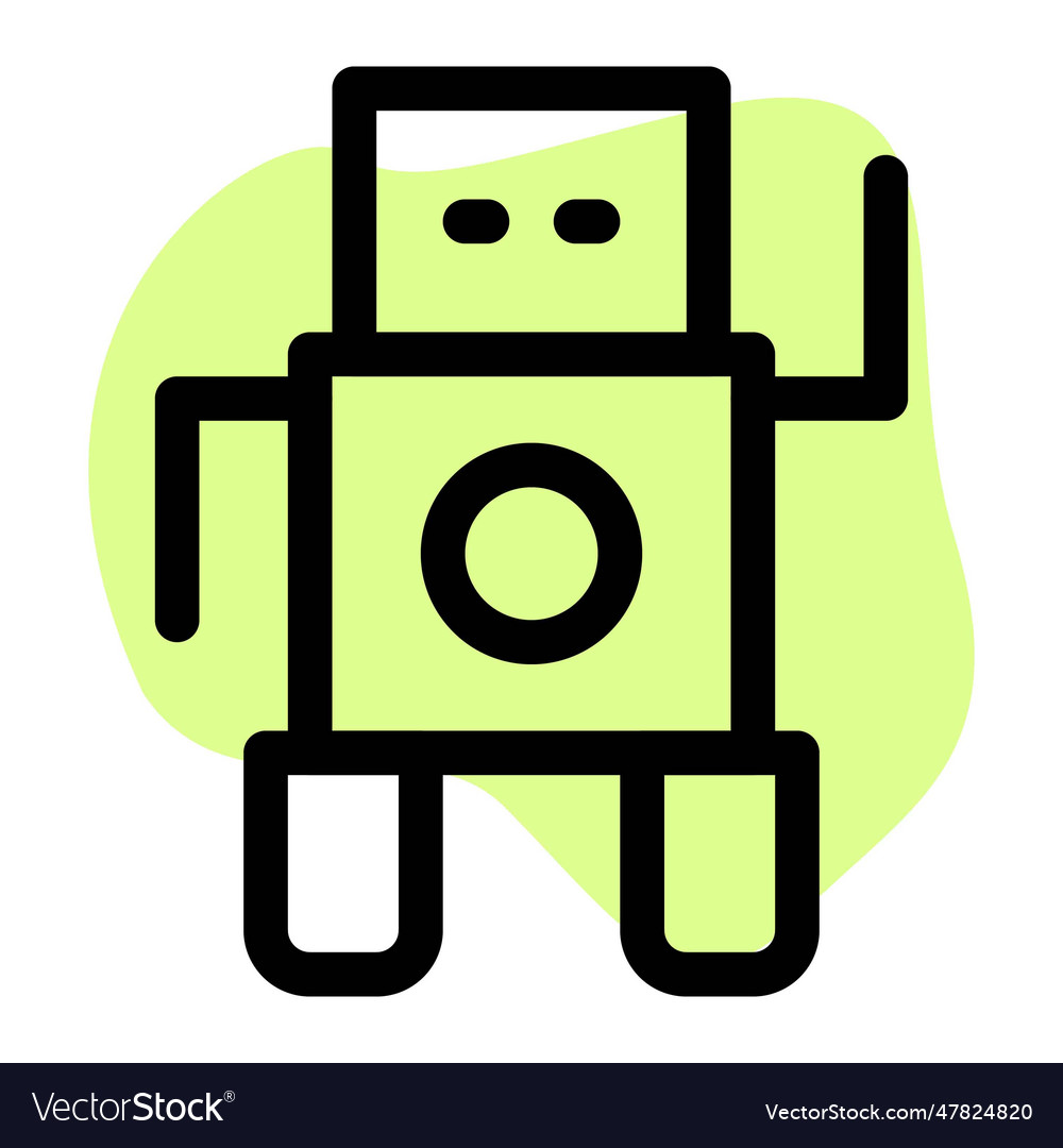 Smart robot programmable by computer Royalty Free Vector