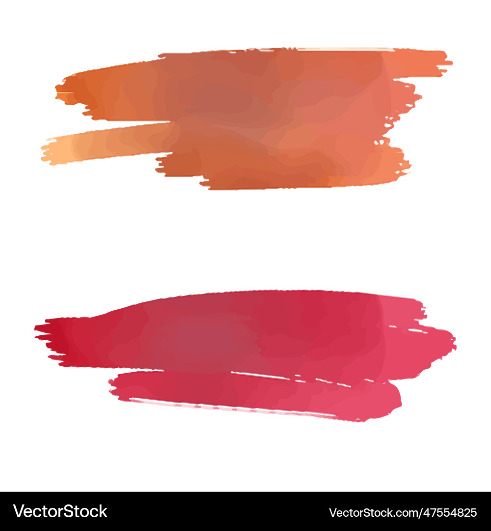 Abstract watercolor brush strokes isolated Vector Image
