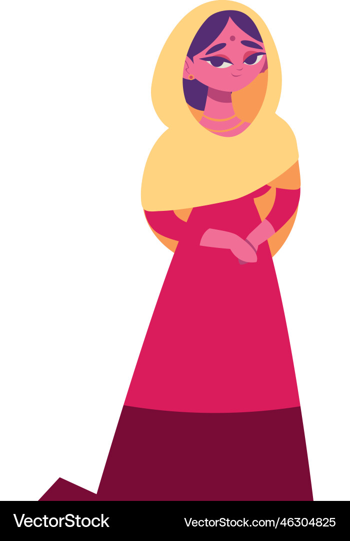Beautiful indian woman Royalty Free Vector Image
