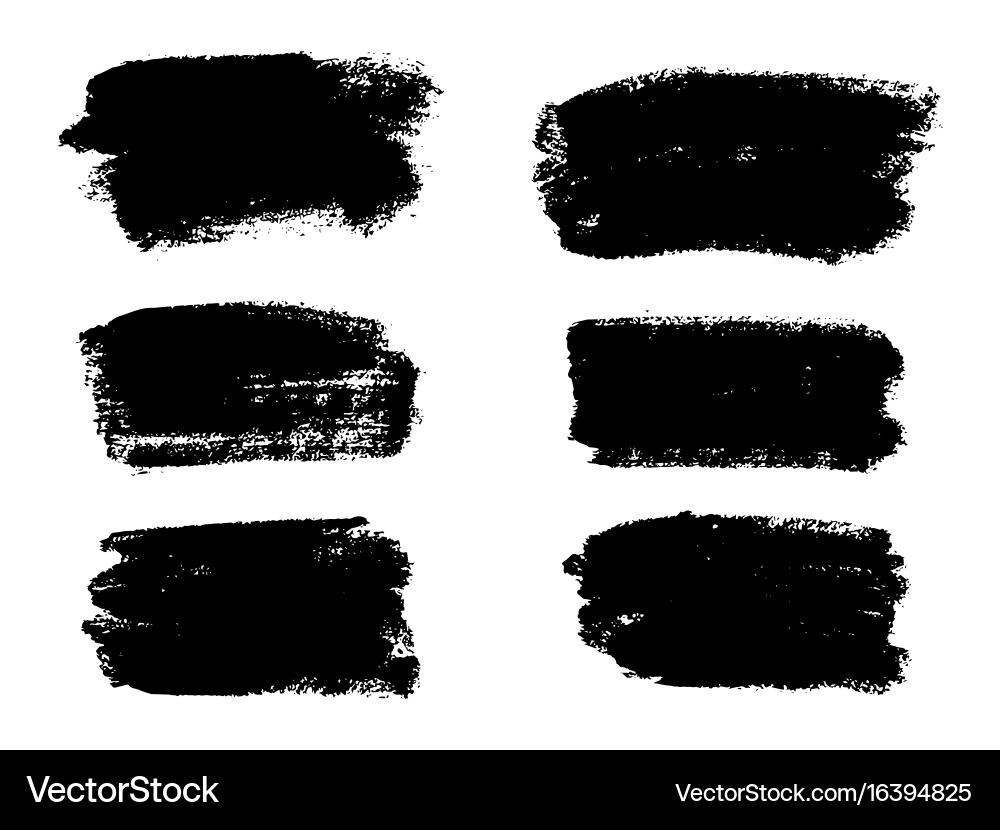 Black paint ink brush stroke line Royalty Free Vector Image