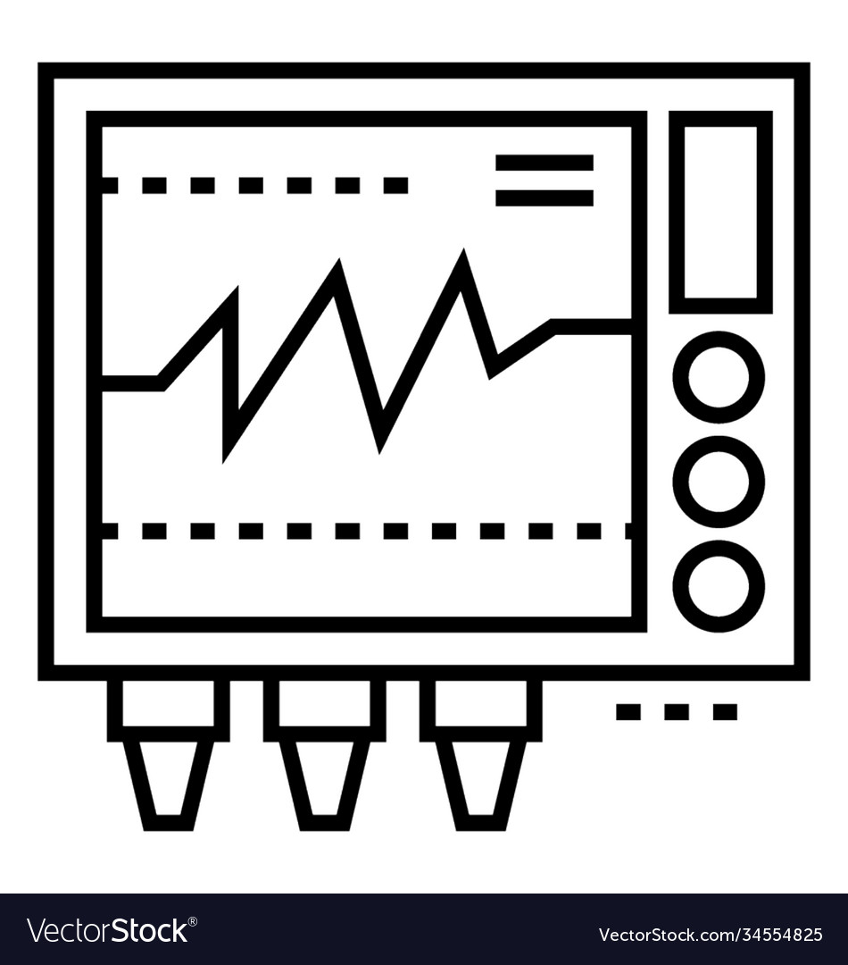 Ecg machine Royalty Free Vector Image - VectorStock