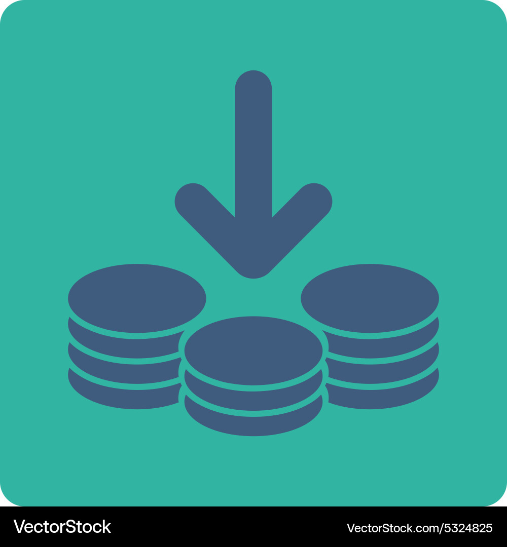 Income icon from commerce buttons overcolor set Vector Image