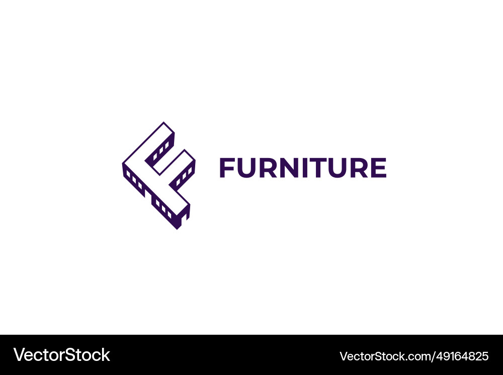 Letter f building template logo design Royalty Free Vector