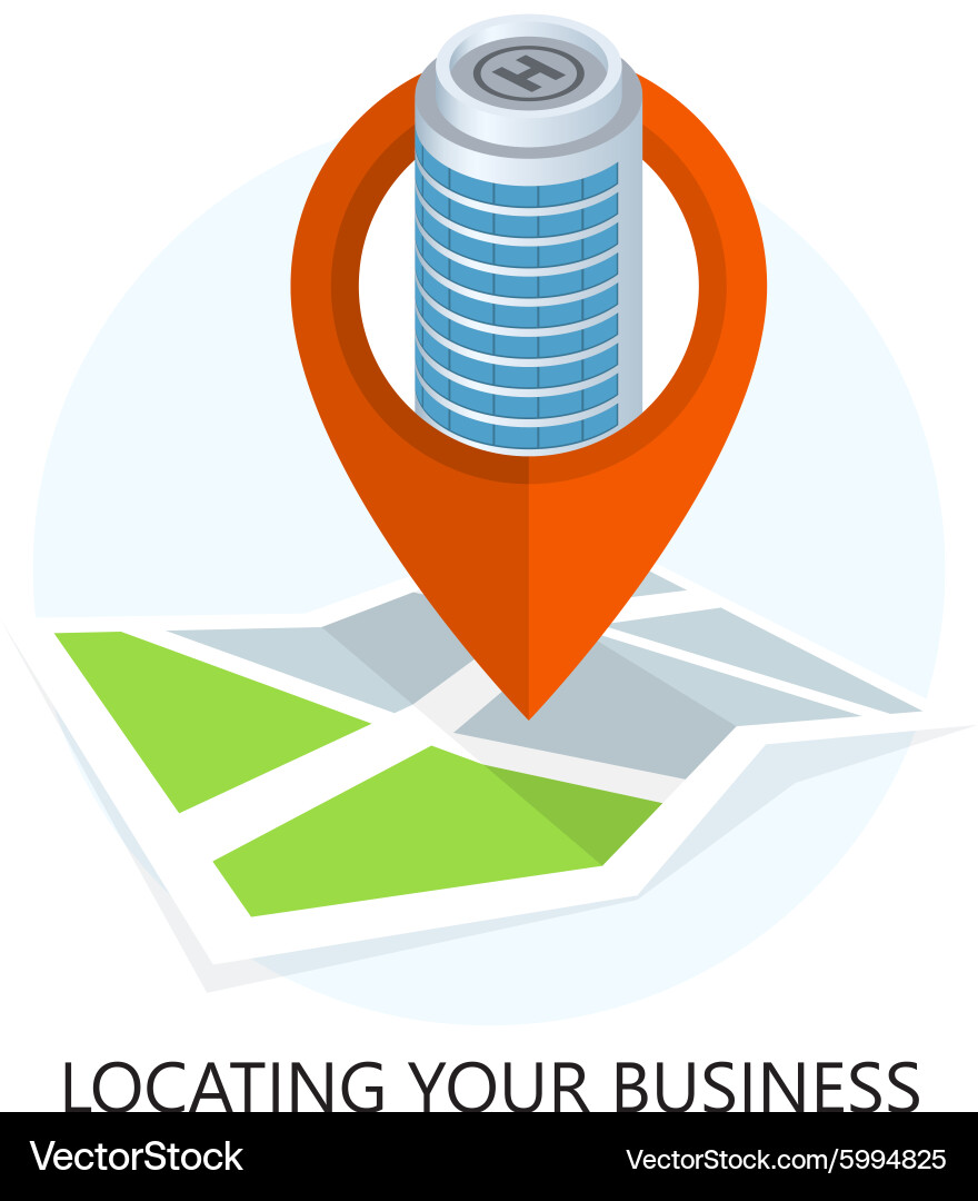 Location icon locating your business Royalty Free Vector
