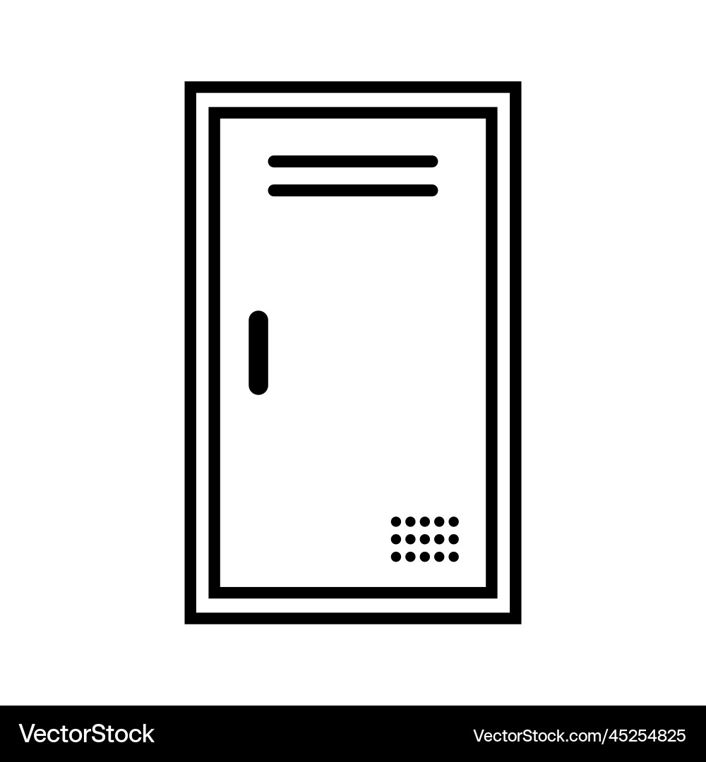 Locker icon or room rental Royalty Free Vector Image