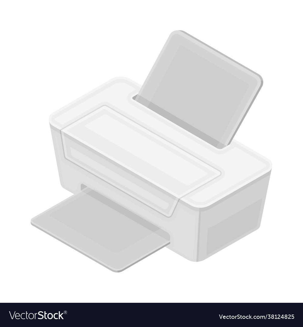 Printer machine as wireless network communication Vector Image