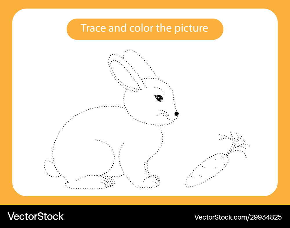 Rabbit and carrot animals theme handwriting Vector Image