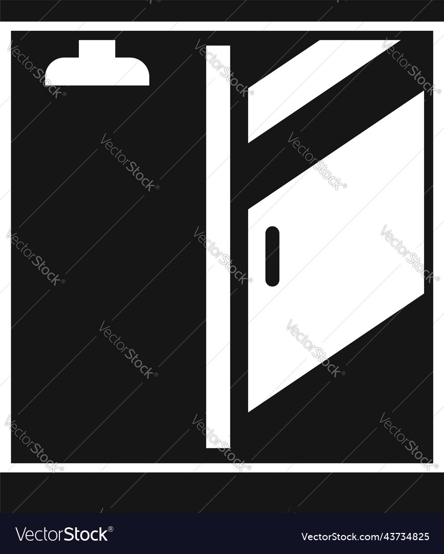 Room shower cabin icon simple stall glass Vector Image Room shower cabin icon simple stall glass Vector Image
