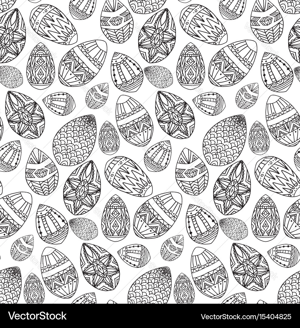 Nahtlose schwarze und weiße Textur mit Kontur Vektorbild