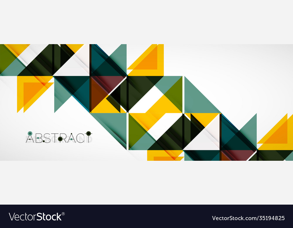 Set triangle geometric backgrounds Royalty Free Vector Image