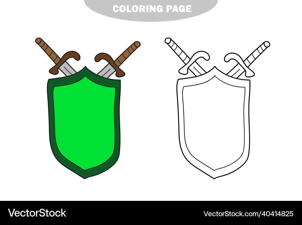 Simple coloring page line art black and white Vector Image