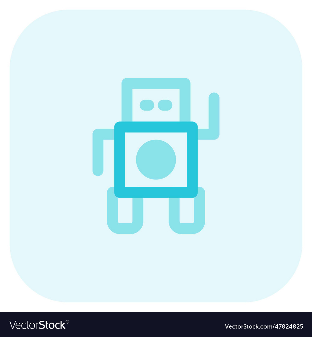 Smart robot programmable by computer Royalty Free Vector