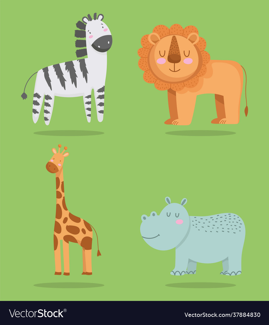 Animals cartoon set Royalty Free Vector Image - VectorStock