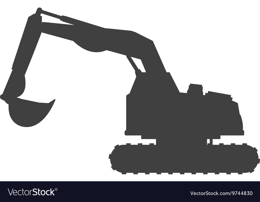 Backhoe machine icon Royalty Free Vector Image