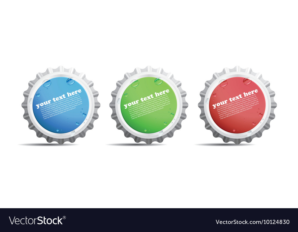 Bottle caps Royalty Free Vector Image - VectorStock
