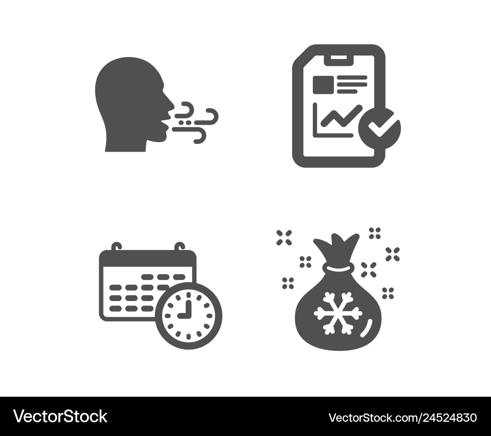Calendar breathing exercise and report checklist Vector Image