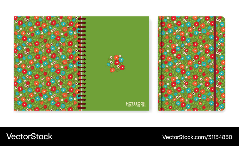 Cover design for notebooks or scrapbooks Vector Image