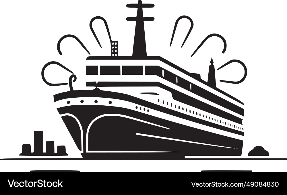 Cruise - minimalist and simple silhouette Vector Image