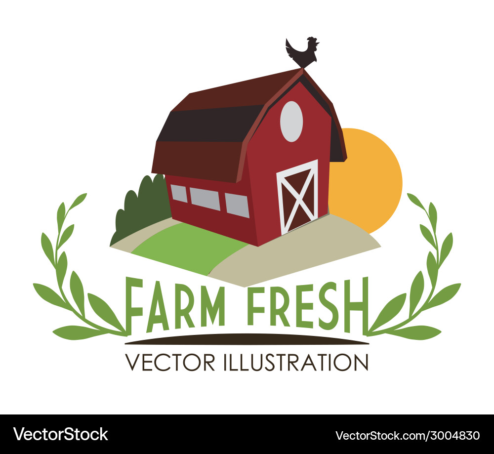 Farm Badge Set - Rustic Style Royalty Free Vector Image
