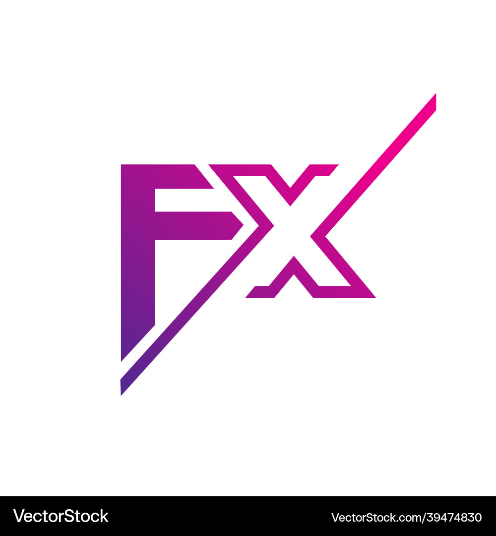 Fx company logo design modern and simple Vector Image