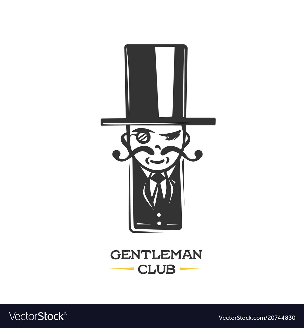 Gentleman logo design element Royalty Free Vector Image Gentleman logo design element Royalty Free Vector Image