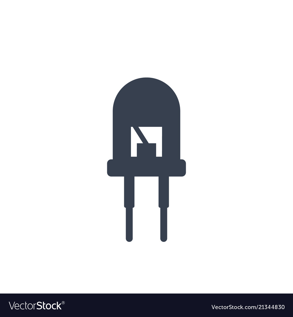 Light emitting diode icon on white Royalty Free Vector Image Light emitting diode icon on white Royalty Free Vector Image