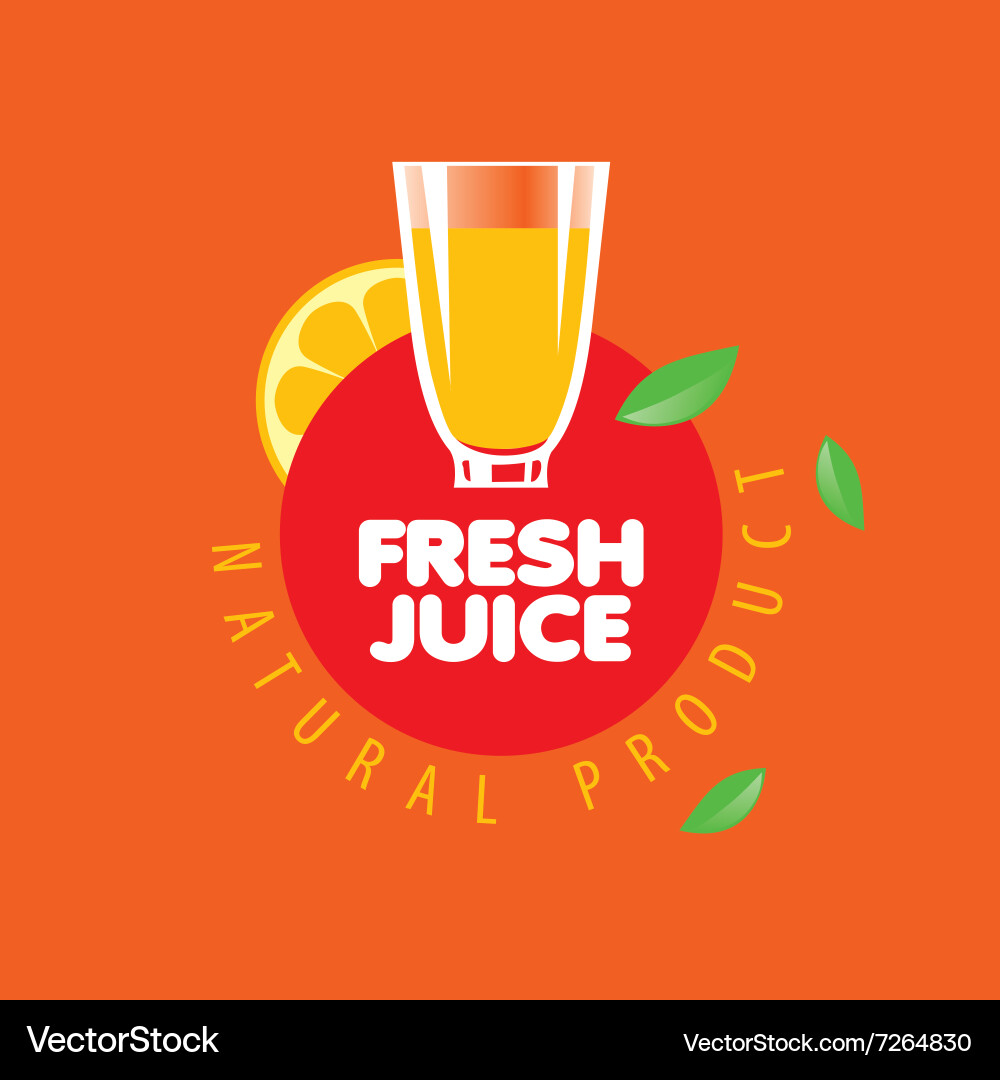 Logo of fresh juice Royalty Free Vector Image - VectorStock