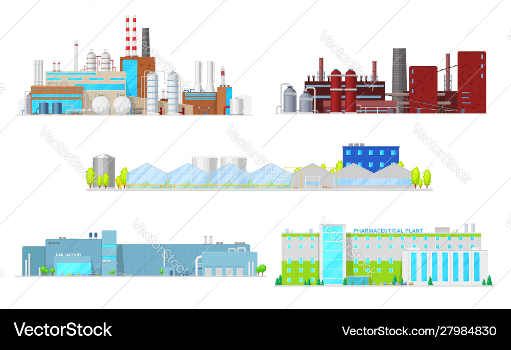 Mining pharmaceutical and industrial factory Vector Image