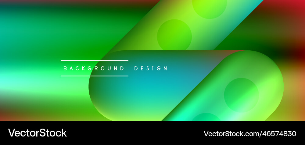 Round shapes and lines with fluid gradients Vector Image