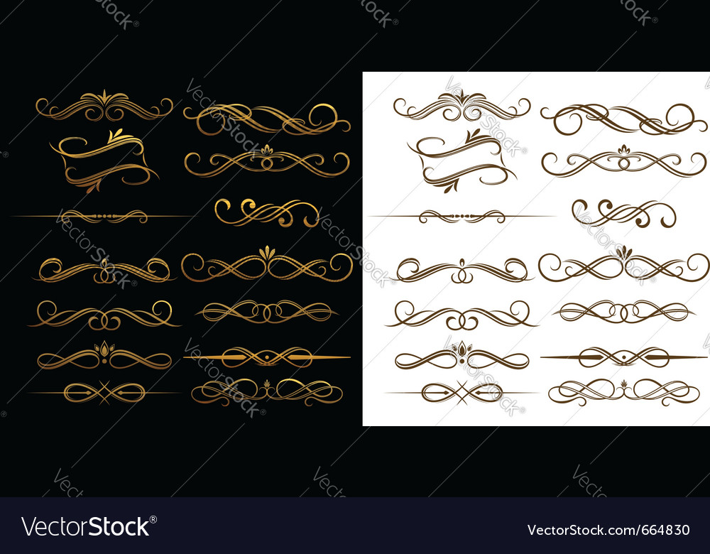 Vintage elements Royalty Free Vector Image - VectorStock