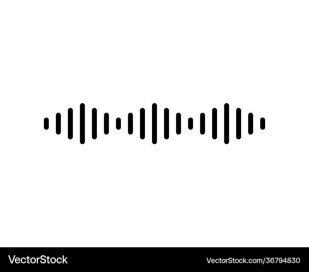 Waveform icon or logo isolated sign symbol - high Vector Image