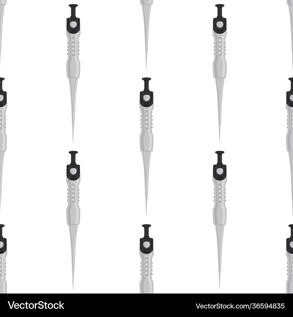 Abstract seamless medical pipette dropper Vector Image