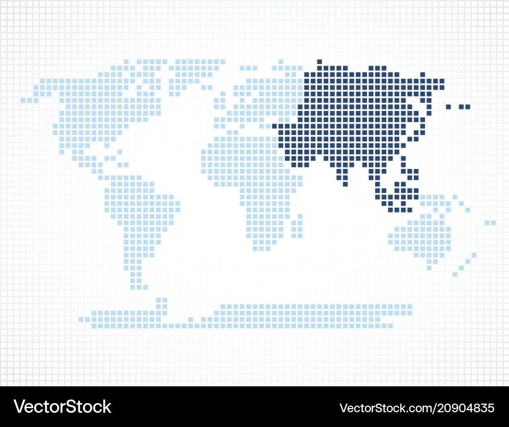 Australia continent on the world map Royalty Free Vector