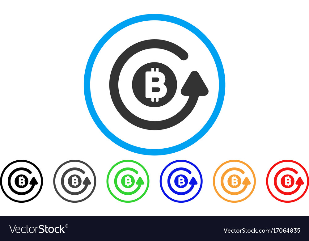 Bitcoin chargeback flat icon Royalty Free Vector Image Bitcoin chargeback flat icon Royalty Free Vector Image