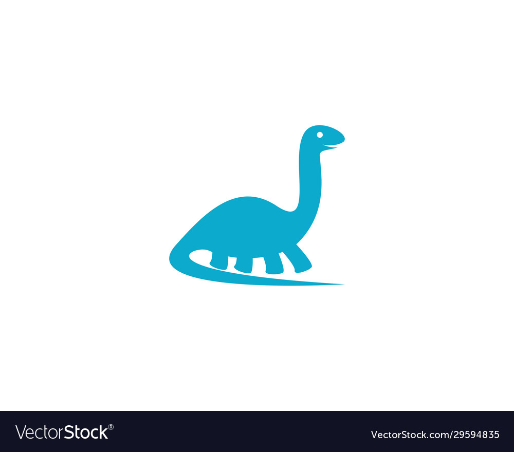 Brontosaurus logo template icon Royalty Free Vector Image