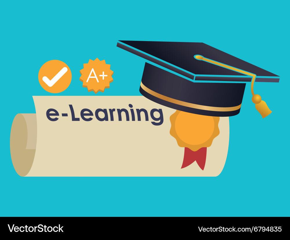 Elearning and education design Royalty Free Vector Image