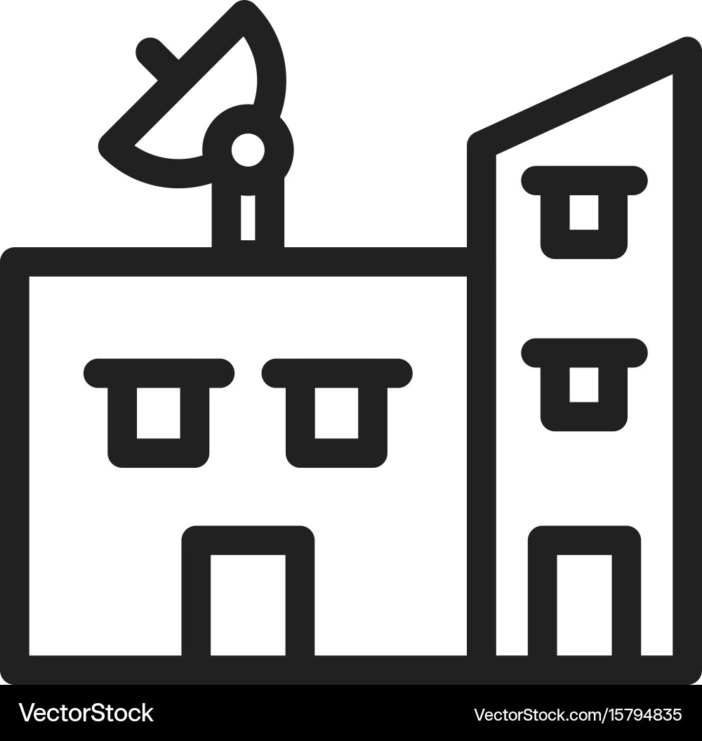 News station i Royalty Free Vector Image - VectorStock