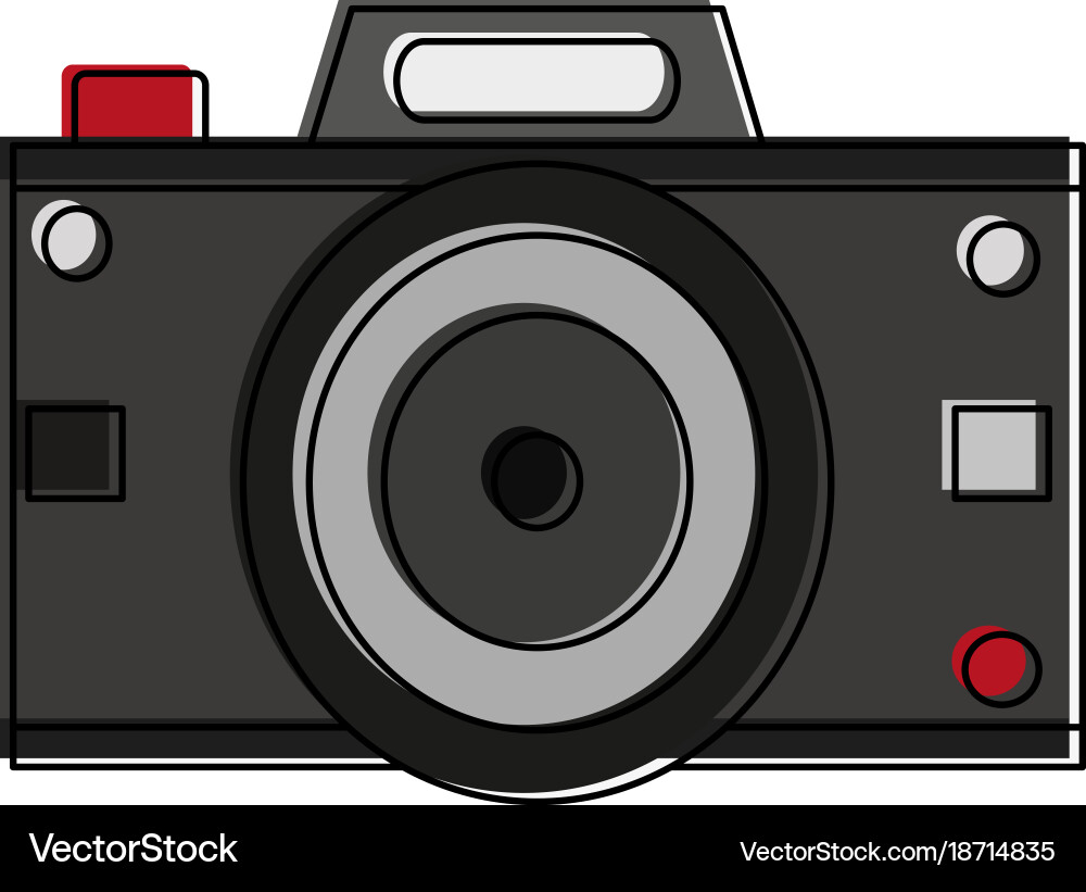 Photographic camera isolated Royalty Free Vector Image