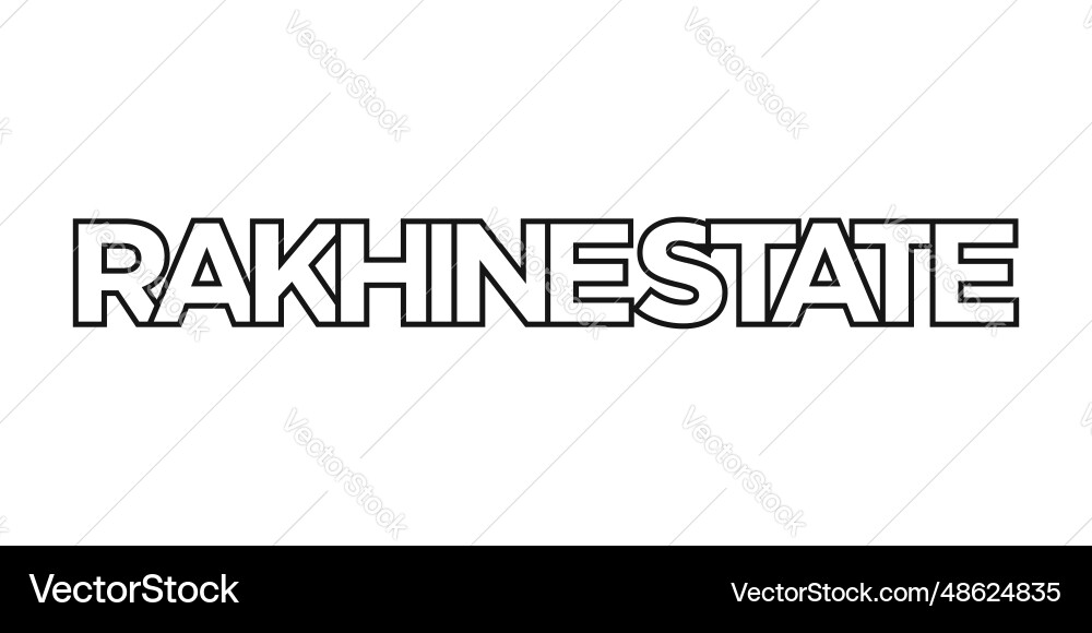 Rakhine state in the myanmar emblem design Vector Image