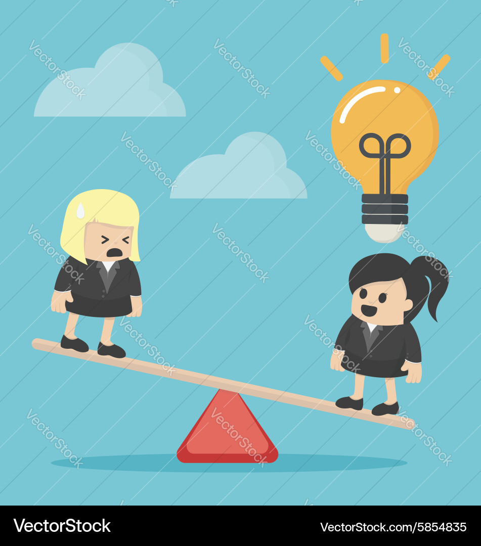 The competition of ideas Royalty Free Vector Image