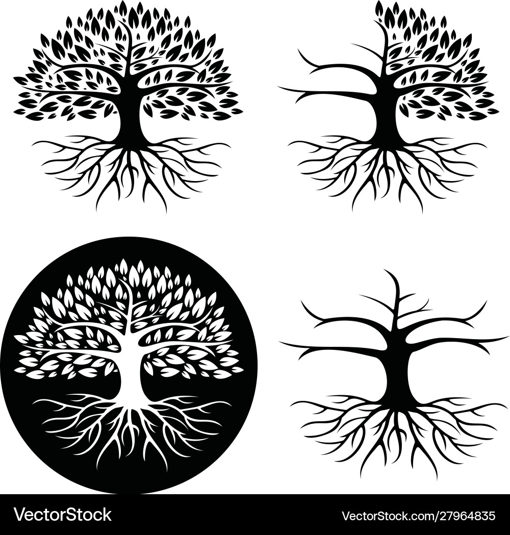 Tree life logo design inspiration isolated Vector Image