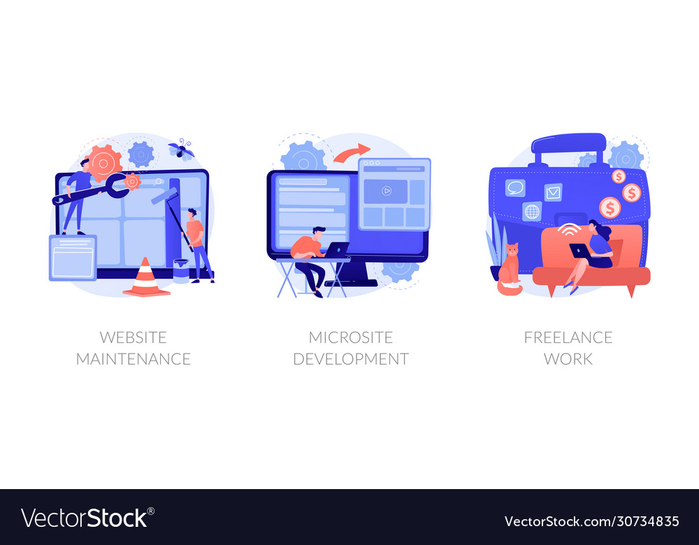 Web development services concept metaphors Vector Image Web development services concept metaphors Vector Image