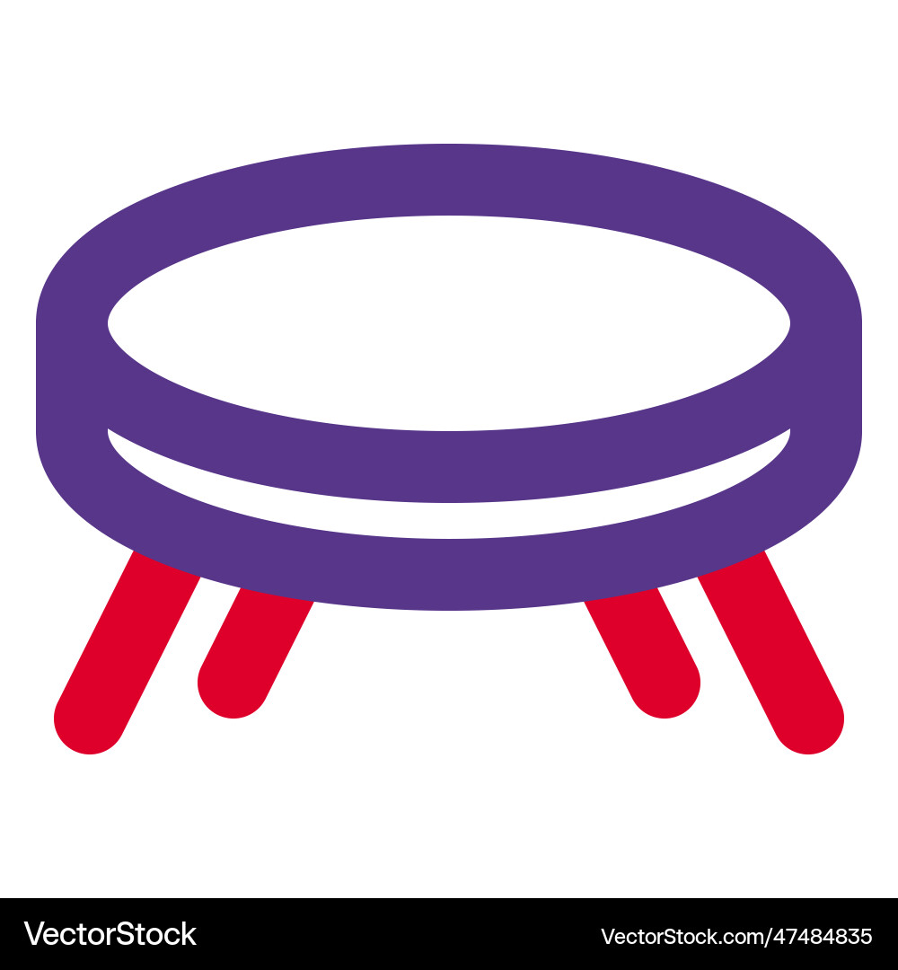 Wooden low table designed to serve coffee Vector Image