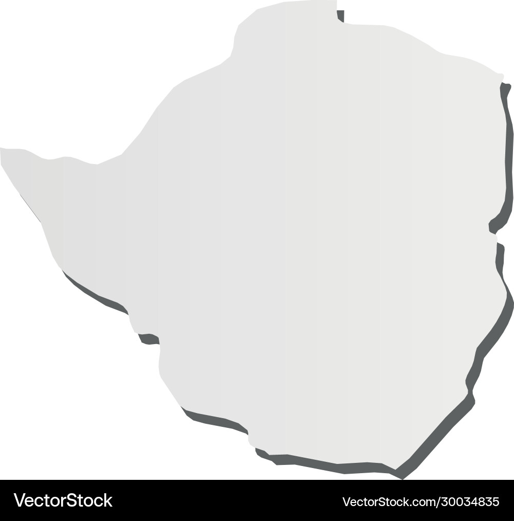 Zimbabwe - grey silhouette map country Royalty Free Vector